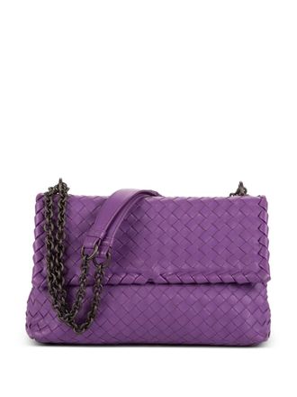 Bottega Veneta Mittelgro&szlig;e Olimpia Schultertasche - Violett