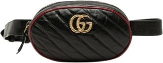 Gucci Sac banane en cuir matelass&eacute; Pre-owned - Femme - Pre-owned - Noir - Taille: ONE Size
