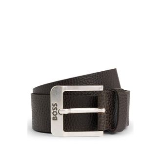 HUGO BOSS Jemio Gr G&uuml;rtel f&uuml;r Herren, Logo, Italienisches Leder (Braun)