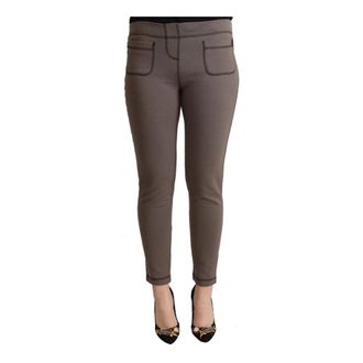 John Galliano Graue Skinny Hose mit Logo-Details - - Trousers - Damen - Grau - S