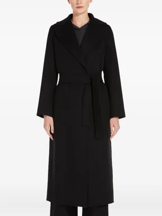 Max Mara Womens Coat Poldo Black Virgin Wool