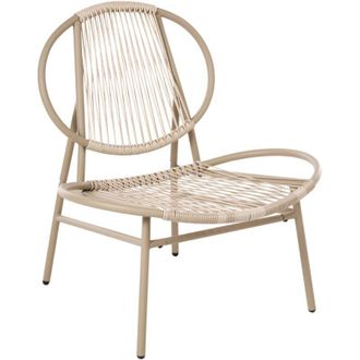 Beliani Gartenstuhl OVARO Polyrattan Beige