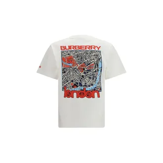 Burberry Mens White Cotton T-Shirt