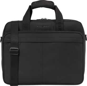 Tommy Hilfiger Herren Laptoptasche Repreve mit Tragegurt, Schwarz (Black), Einheitsgröße