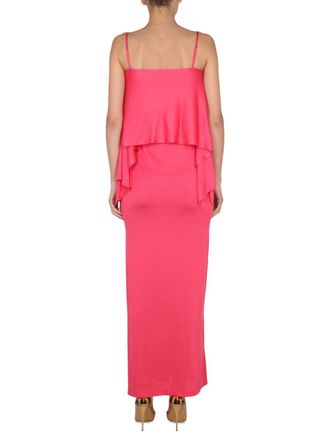Tom Ford Ruffle Hem Dress - Fuchsia
