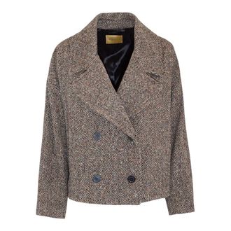 Momoni Kurze Jacke - - Jackets - Damen - Beige - L