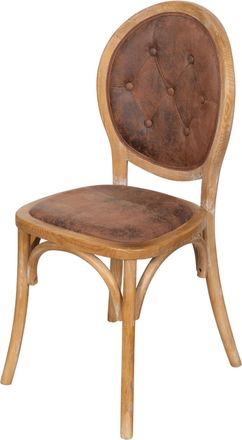 Biscottini International Thonet Esszimmerst&uuml;hle aus Massivholz und Kunstleder, 43 x 48 x 96 cm, Sessel aus Kunstleder, Vintage-Stil, gepolsterter Sessel, Wohnzimmer, klassisch