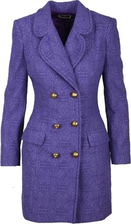 Elisabetta Franchi Femme, Manteaux, Violet, Taille: 42 FR Abito a giacca
