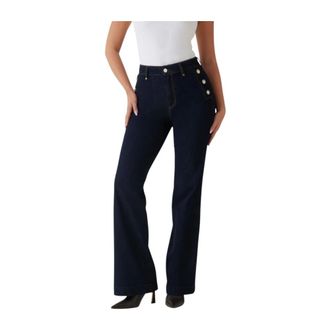 Guess Faye Schlag-Jeans im Sailor-Stil - - Jeans - Damen - Blau - W31