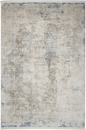 Dieter Knoll Collection Vintage-Teppich Peresphone blau, Blau, Textil, Naturmaterialien, Abstraktes, rechteckig, 160x230 cm, leicht zusammenrollbar