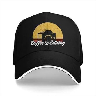 Generic Casquettes Baseball Hommes, Casquettes Papa en Couleur Pure, Caf&eacute; Vintage et Montage, Casquette Soleil Hommes, Casquettes Baseball, Photographe, Appar