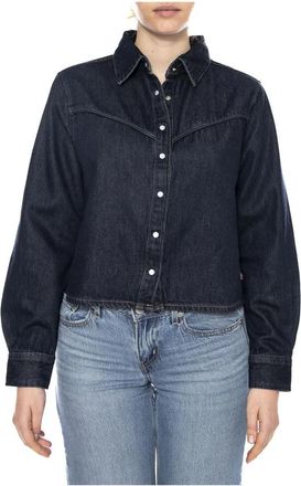 Levi's Femme, Blouses et Chemises, Bleu, Taille: 40 FR Logan Tencel Shacket