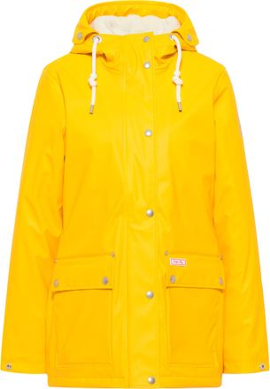 Mymo Regenjacke mit Kunstfell-Innenfutter Damen sonnengelb