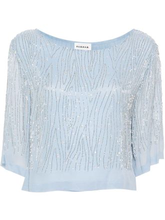 P.A.R.O.S.H. Verzierte Bluse - Blau