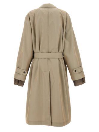 Maison Margiela Cotton Blend Trench Coat - Beige