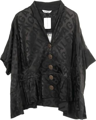 Balenciaga blouse &agrave; logo imprim&eacute; - Noir