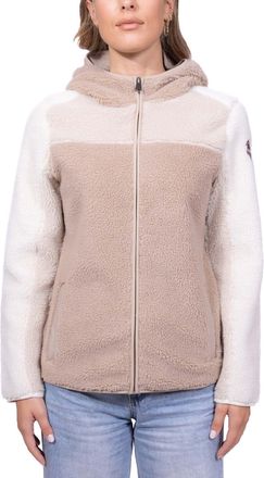 Napapijri Damen-Sweatshirt Turnage Colorblock aus Fleece, beige, S