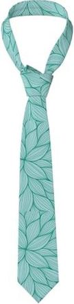Generic Cravates Homme Aquarelle De P&eacute;tales Vert Turquoise Fine Men Tie &Eacute;troit Cravate Pour Remise De Dipl&ocirc;me F&ecirc;te &Eacute;v&eacute;nements