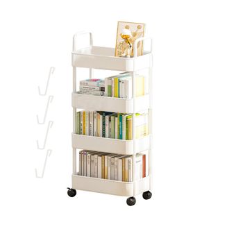 Generic Mehrzweckwagen auf R&auml;dern | B&uuml;cherwagen Rollwagen-Organizer - Rollwagen, Snackwagen, Aufbewahrungswagen, beweglicher Aufbewahrungsorganisator f&uuml;r K&uuml;ch