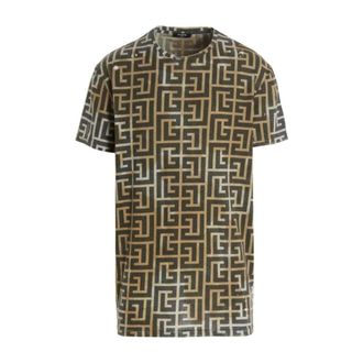 Balmain Stylisches T-Shirt f&uuml;r M&auml;nner und Frauen - - Tops - Herren - Beige - S