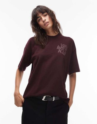 AllSaints Allsaints - Orlando Etta - T-shirt - Bordeaux-Rouge