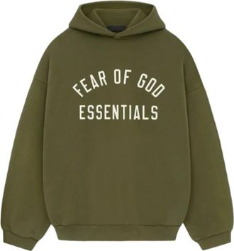 Fear of God Femme, Sweatshirts et sweats &agrave; capuche, Vert, Taille: 42 FR Essentials Pullover Sweat &agrave; capuche