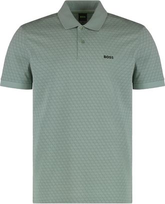 HUGO BOSS Homme, Tops, Vert, Taille: 2XL Polo en piqu&eacute; de coton