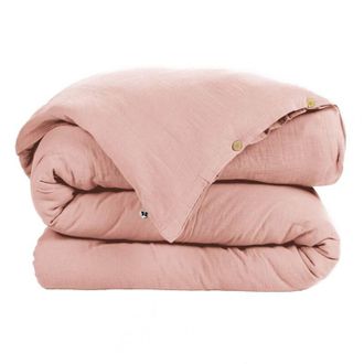 Altobuy Altobuy - ourea - Housse de Couette 240x220cm Gaze de Coton Rose Pêche