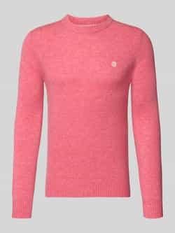 Mc Neal Slim Fit Strickpullover aus reiner Wolle mit Label-Stitching