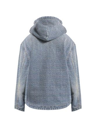Balenciaga Denim Stitch Embroidered Jacket - Blue