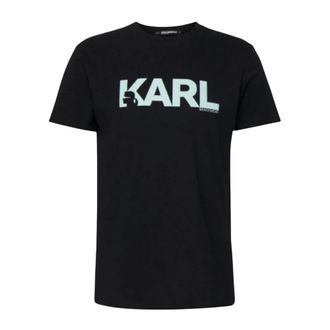 Karl Lagerfeld Homme, Tops, Noir, Taille: 2XL T-shirt Regular Logo