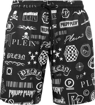 Philipp Plein Herren, Bademode, Schwarzk, 3XLGr&ouml;&szlig;e