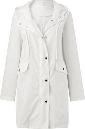 Generic Vestes &agrave; capuche imperm&eacute;ables pour femmes, veste solide pour entra&icirc;nement en plein air, coupe-vent, blanc, XXL