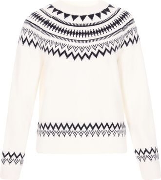 Dreimaster Dreimaster Pullover Frauen Cremewei&szlig;, Marineblau