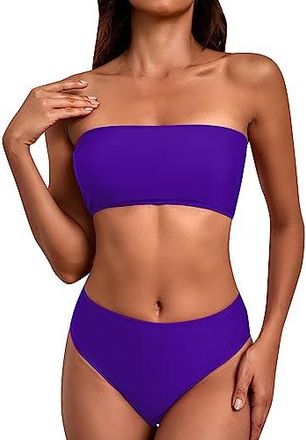Generic Ensemble bikini pour femme &eacute;l&eacute;gant et sexy - Deux pi&egrave;ces - Triangle - Col en V - Maillot de bain push-up - Maillot de bain - Haut de bikini - Soutien 