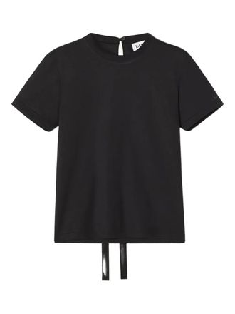 Lanvin t-shirt en coton à détail noué au dos - Noir
