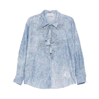 Ermanno Scervino Femme, Blouses et Chemises, Bleu, Taille: 42 FR Ermanno Firenze Chemises