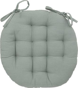 Atmosphera Stuhlpolster Anjali Baumwolle - Zimtbraun - D.38 cm - Celadon Green - Atmosphera créateur dintérieur