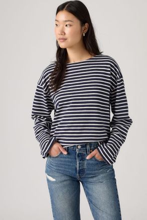 Levi's Womens Esme Relaxed Long-Sleeve Top - Damen - Blau / Blau