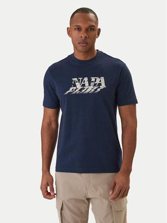 Napapijri T-Shirt Lodestar NP0A4FGY Dunkelblau Regular Fit