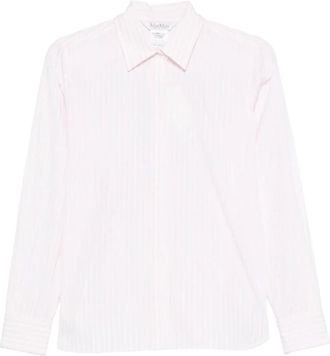Max Mara Femme, Blouses et Chemises, Blanc, Taille: 38 FR Accenni Striped Poplin Shirt