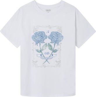 Springfield Damen-T-Shirt Kurzarm, Kollektion Deine Schuld, Mehrfarbig, S