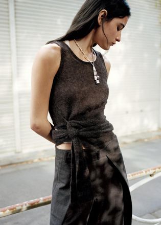 Mango Collier pendentif pi&egrave;ces m&eacute;talliques argent - Femme - Taille unique - MANGO