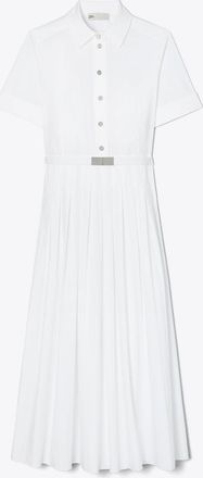 Tory Burch Damen Popeline-Hemdkleid mit Falten