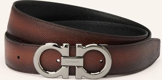 Ferragamo Ferragamo Lederg&uuml;rtel Zum Wenden braun
