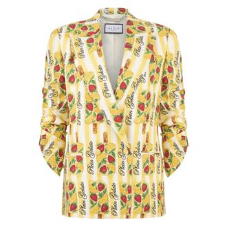 Philipp Plein Double-Breasted Duke Blazer - - Jackets - Damen - Gelb - M