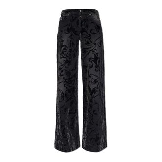 Versace Jeans Couture Femme, Pantalons, Gris, Taille: W30 Jeans &agrave; Motif Velours