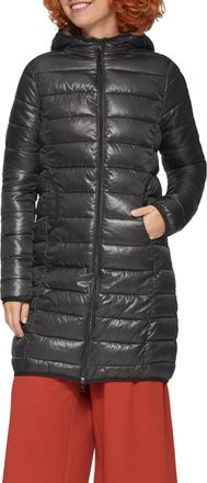 QS by s.Oliver Damen 2154269 Steppmantel mit Kapuze, 9858, 42