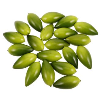 OSALADI 20 St&uuml;ck K&uuml;nstliche Oliven Realistische Simulation aus Kunststoff Gr&uuml;n Leuchtend f&uuml;r Wohn und Partydekoration Fotorequisiten