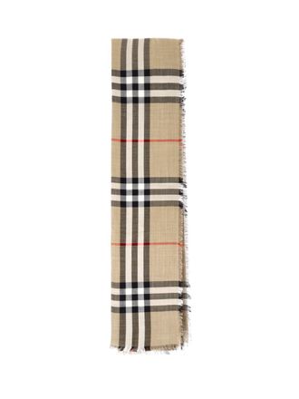 Burberry Wool And Silk Scarf Check